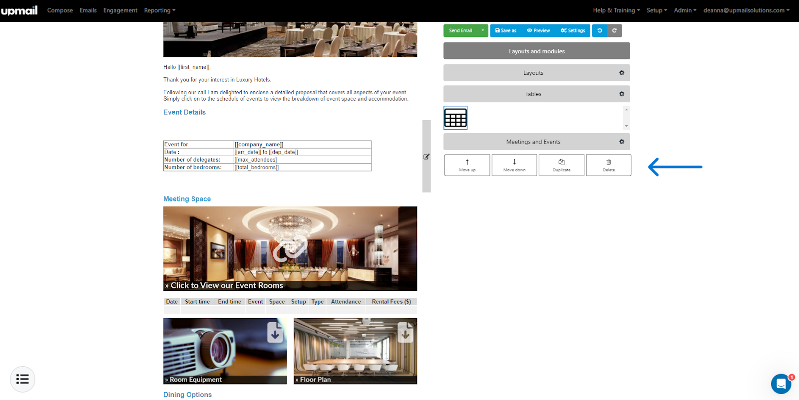 Adding & Editing Custom Tables – UpMail