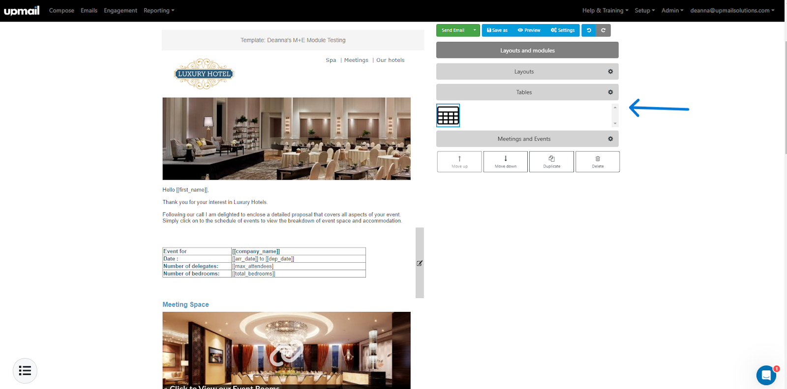 Adding & Editing Custom Tables – UpMail